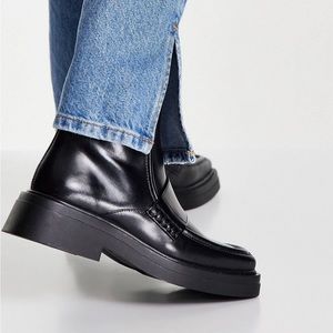Vagabond | Shoes | Vagabond Eyra Square Toe Loafer Boots In Black ...